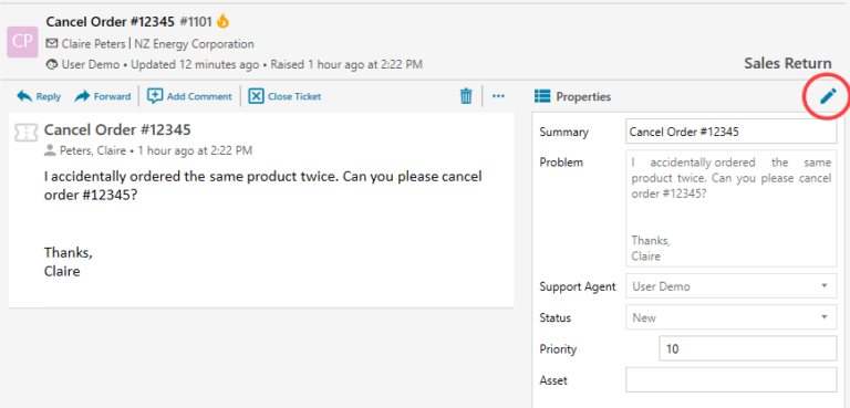 How to Edit Ticket Properties – Legrand CRM Knowledge Base