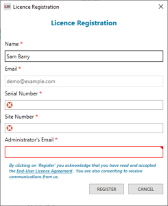 How to register a Licence – Legrand CRM Knowledge Base