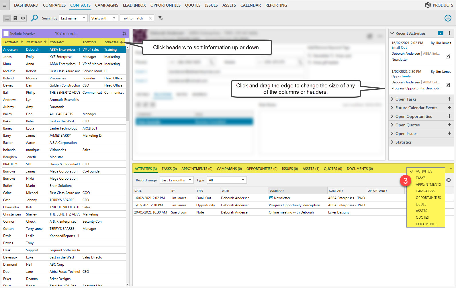 How to configure the screen layout – Legrand CRM Knowledge Base